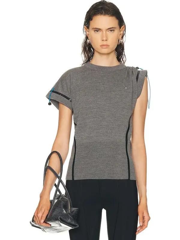 Coperni Tech Merino Knit Top - Grey