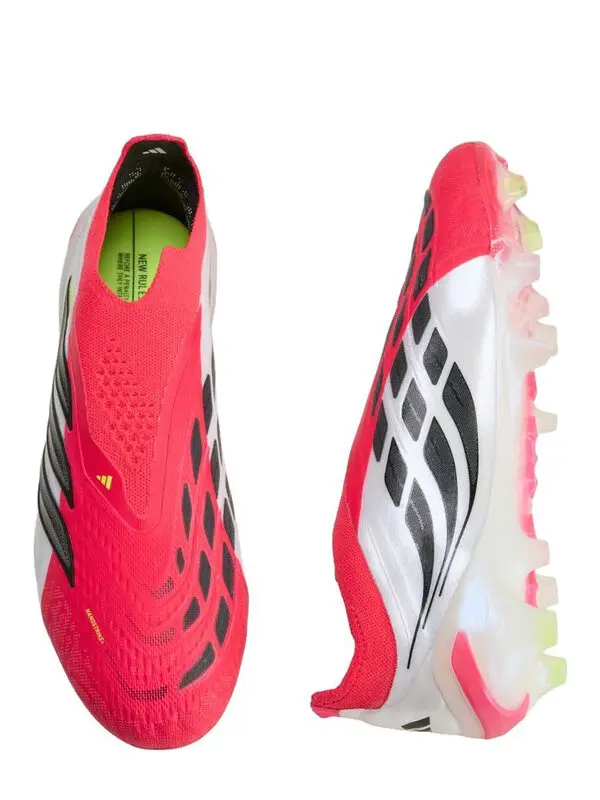 Adidas Predator Elite Laceless Firm Ground Soccer Cleats - Lucid Red / Core Black / Cloud White