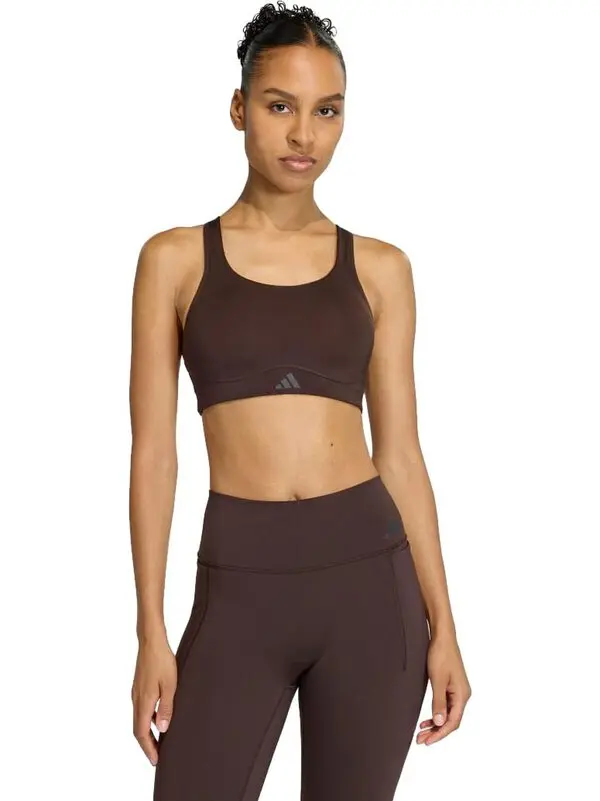 Adidas Optime Workout High Support Bra - Aurora Coffee