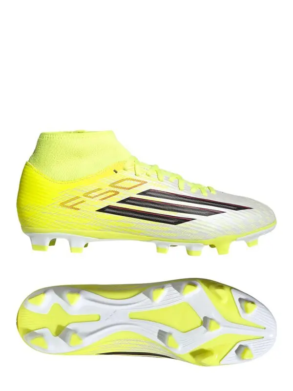 Adidas F50 Club Mid Cut Soccer Cleats - Team Solar Yellow 2 / Core Black / Lucid Red