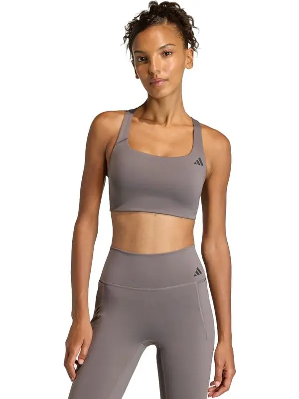 Adidas Optime Workout Medium Support Bra - Charcoal