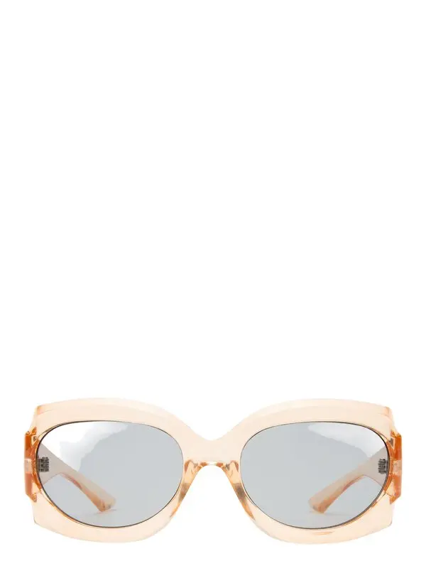 Le Specs Round Frame Sunglasses - Nude