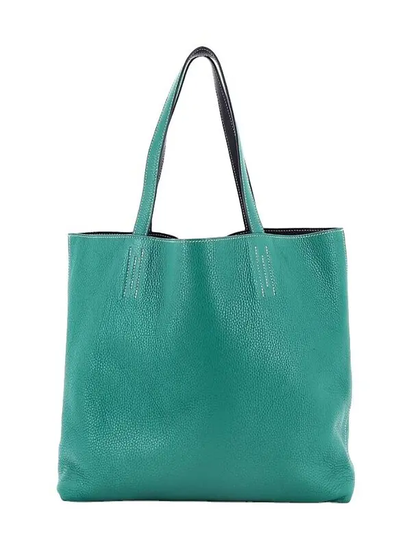 HERMES 45 Double Sens Tote Clemence - Green