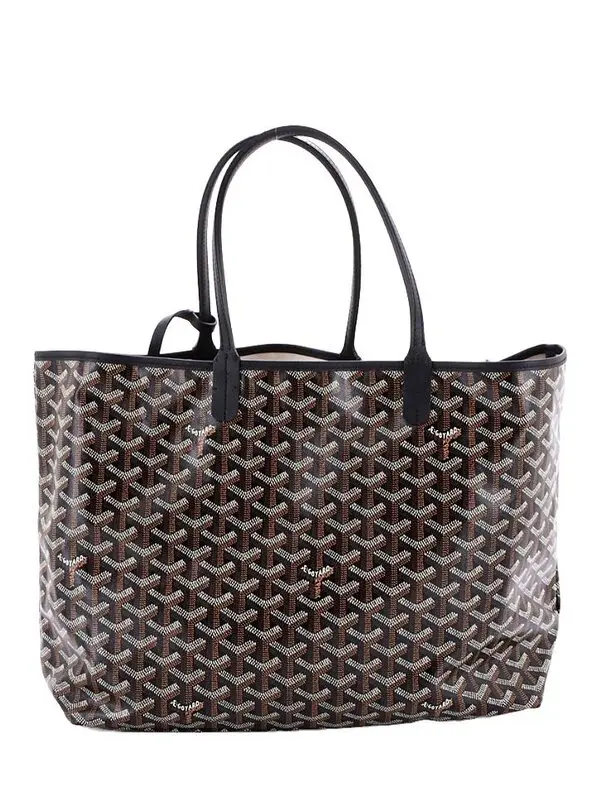 GOYARD Pm Saint Louis Tote Coated Canvas - Black