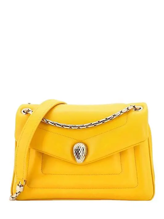 BVLGARI Small Serpenti Reverse Shoulder Bag - Yellow