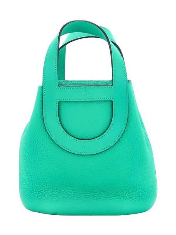 HERMES 18 In-the-loop Bag Clemence With Swift - Green
