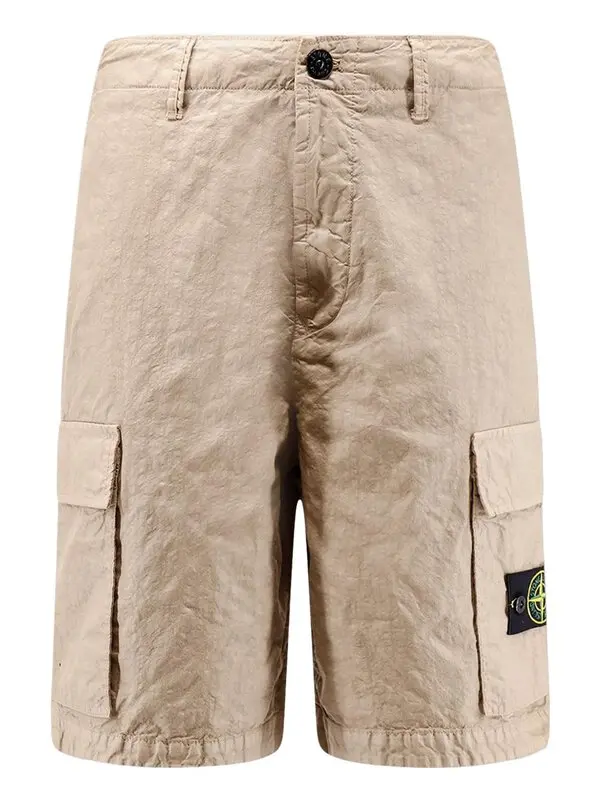 Stone Island Nylon Cargo Shorts - Beige