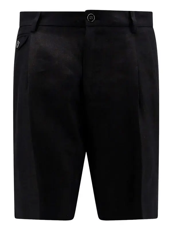 Dolce & Gabbana Linen Shorts - Black