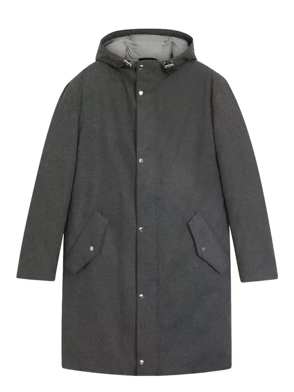 BOSS Padded Hooded Coat - Grey