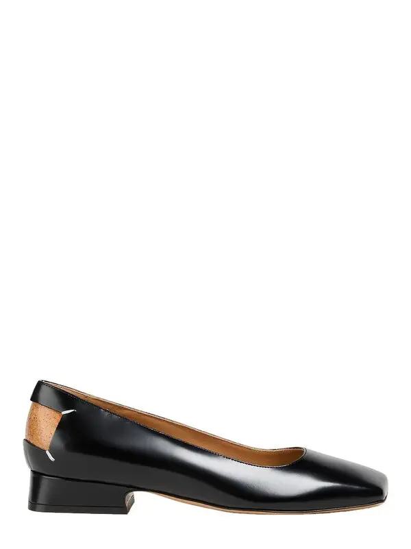 MAISON MARGIELA Four Stitches Leather Ballet Flats - Black