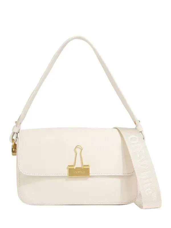 Off-White Binder Leather Shoulder Bag - Off-white