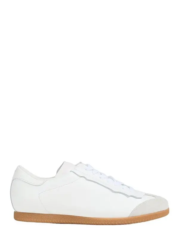 MAISON MARGIELA Leather Sneakers With Suede Trim - White
