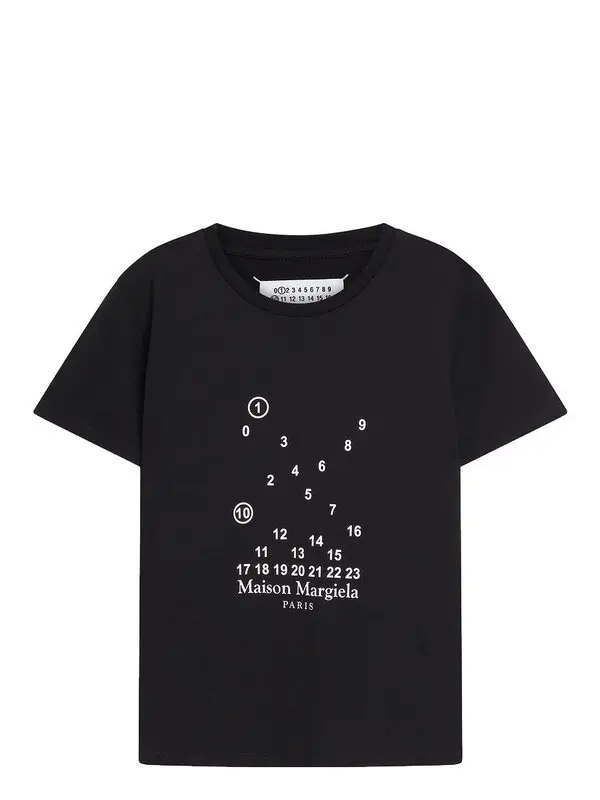 MAISON MARGIELA Printed Cotton-jersey T-shirt - Black