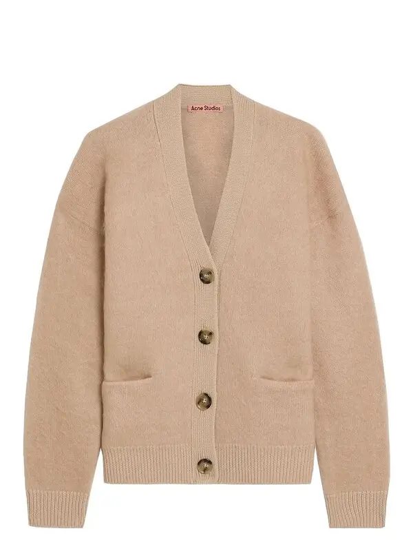 Acne Studios Brushed Knitted Cardigan - Beige