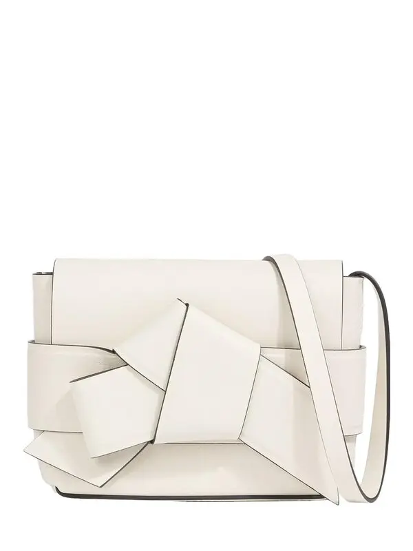 Acne Studios Musubi Knotted Leather Shoulder Bag - Off-white