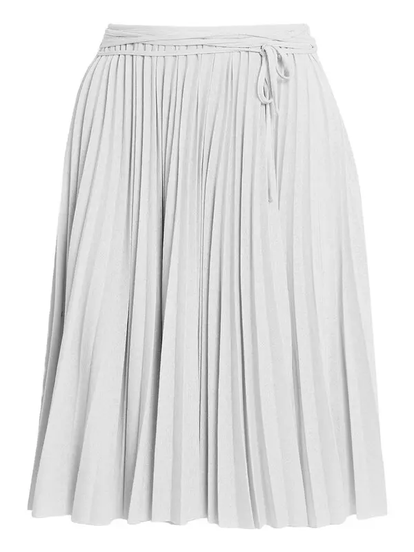 Proenza Schouler Margo Pleated Knitted Skirt - Light Gray
