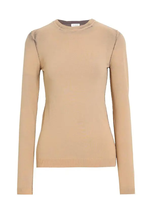 Acne Studios Cutout Stretch-jersey Top - Beige