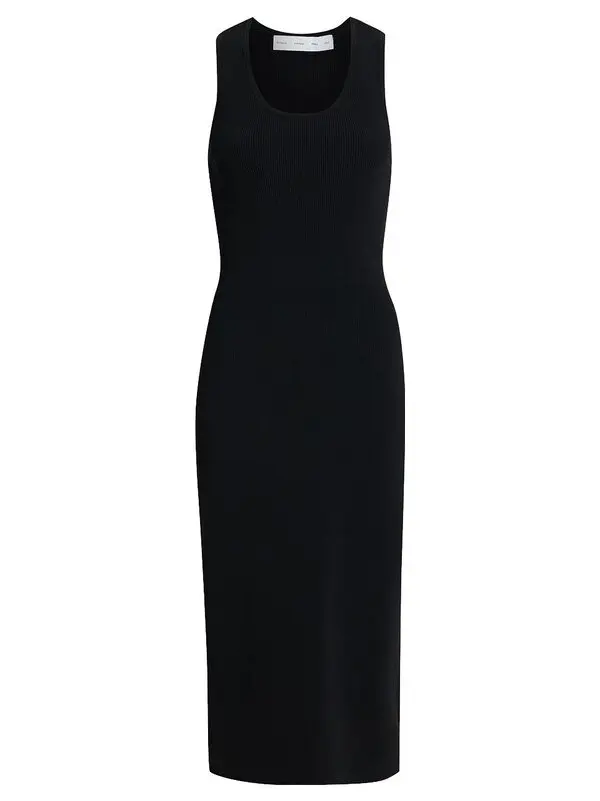 Proenza Schouler Ribbed-knit Midi Dress - Black