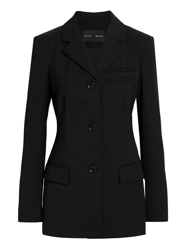 Proenza Schouler Wool-blend Twill Blazer - Black