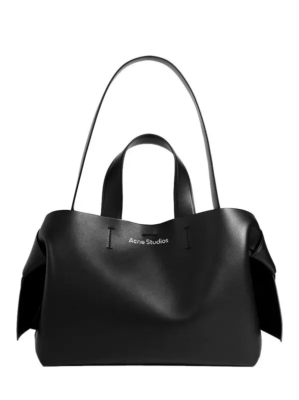 Acne Studios Musubi Knotted Leather Tote - Black