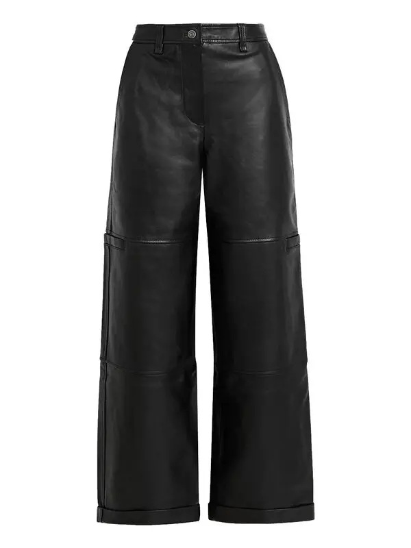 Proenza Schouler Mason Leather Cargo Pants - Black