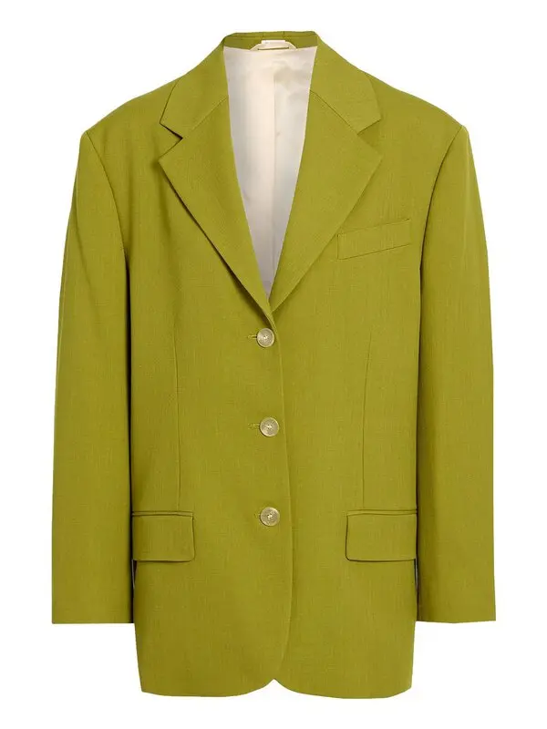 Acne Studios Woven Blazer - Leaf Green