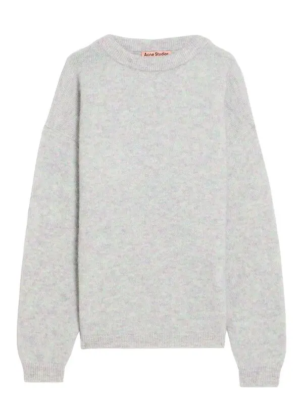 Acne Studios Marled Brushed Knitted Sweater - Light Gray