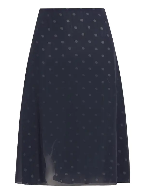 Acne Studios Layered Polka-dot Chiffon Skirt - Navy