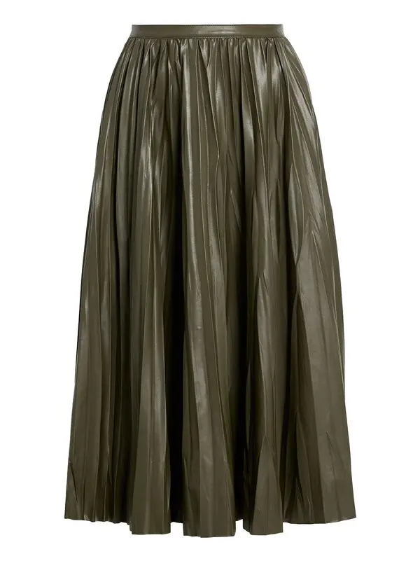 Proenza Schouler Rosalyn Pleated Midi Skirt - Army Green