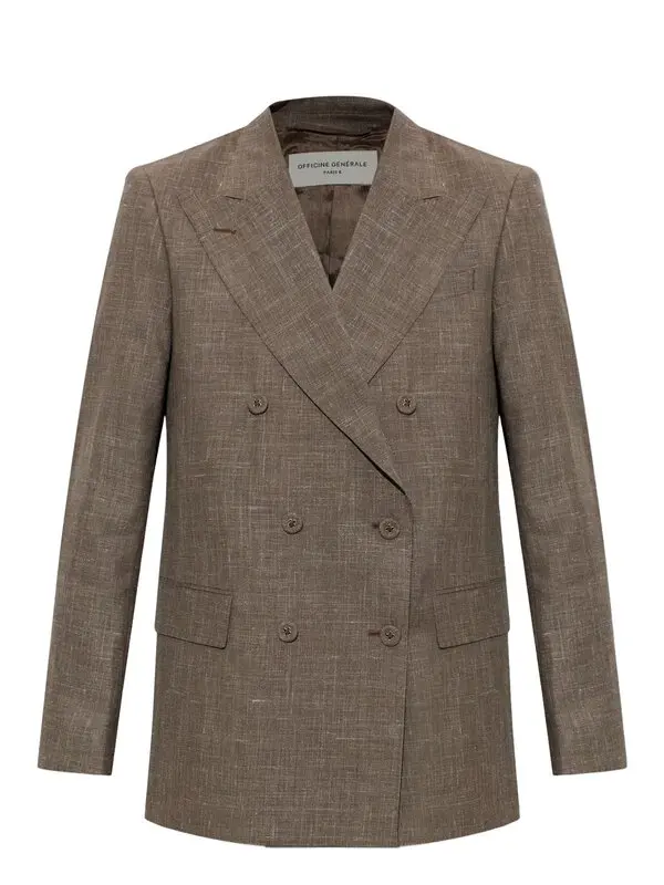 Officine Générale Sandra’ Wool Blazer - Brown