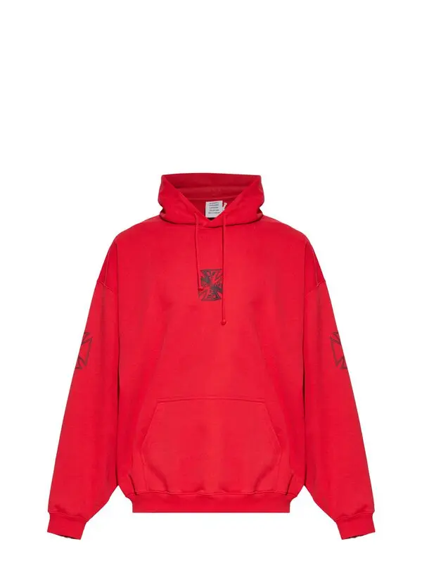 Vetements Graphic Oversized Hoodie - Red