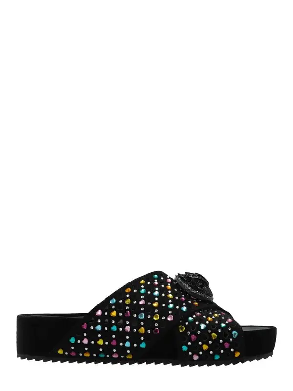 Kurt Geiger Chelsea Cross Slides - Black
