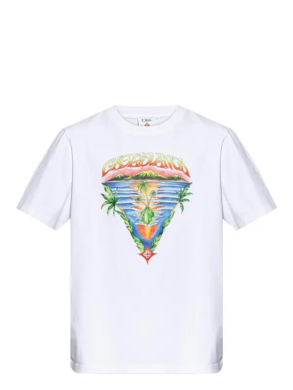 Casablanca T-shirt With Print - White