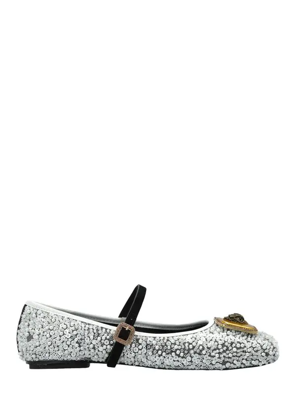 Kurt Geiger Pimlico Crystal Ballerinas - Silver