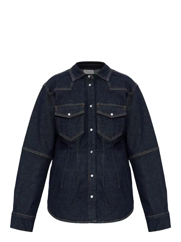 GESTUZ Gzmae’ Denim Shirt - Navy Blue