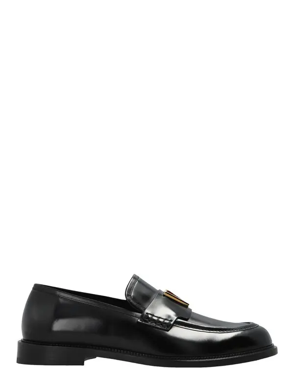Versace Leather Loafers - Black