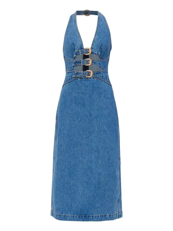 Cult Gaia Estelle Denim Dress - Blue