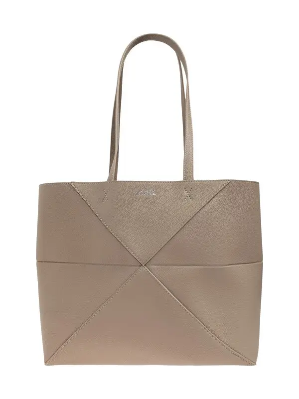 Loewe Puzzle Fold Medium Shopper Bag - Beige