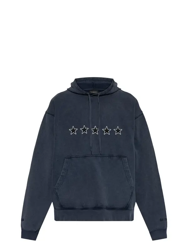 Balenciaga Printed Oversized Sweatshirt - Navy Blue