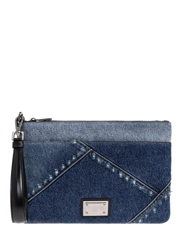 Dolce & Gabbana Rectangular Clutch - Navy Blue