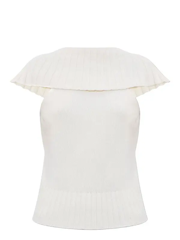 Cult Gaia Chen Knit Top - White