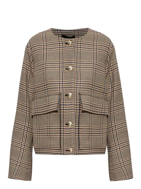 Paul Smith Checked Pattern Blazer - Brown