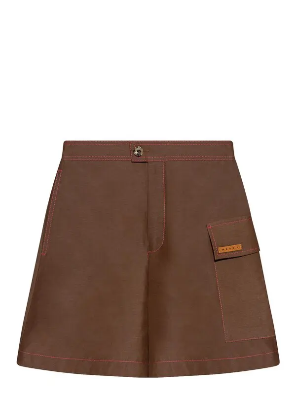 Marni Logo Shorts - Brown