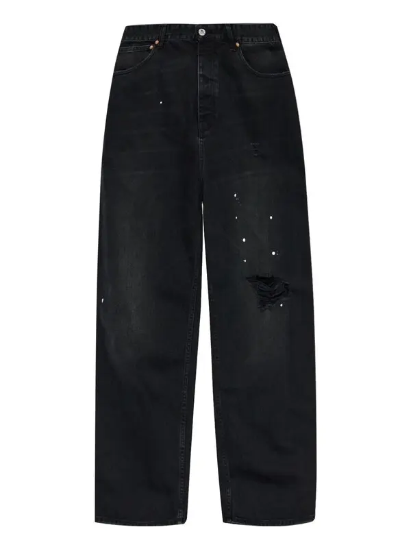 Vetements Vintage-effect Jeans - Black