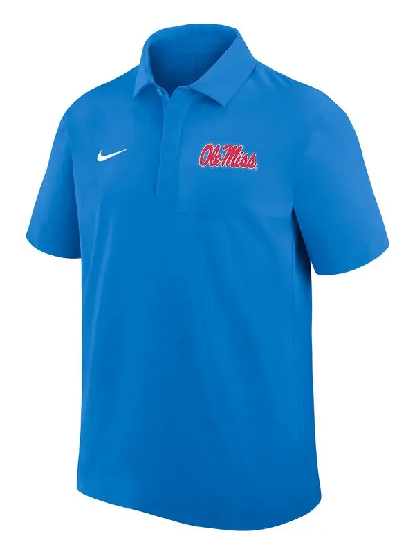 Nike Ole Miss Rebels Woven Polo - Blue