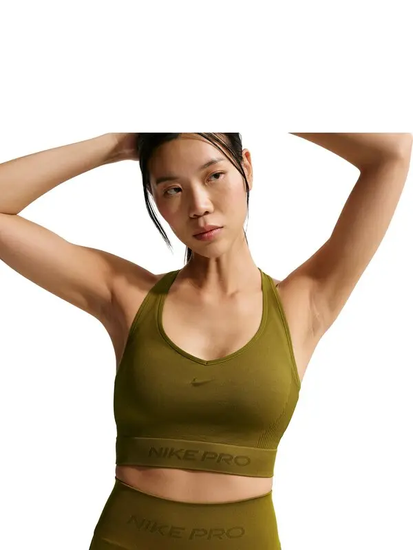Nike Pro Seamless Dri-fit Cropped Tank Top - Brown