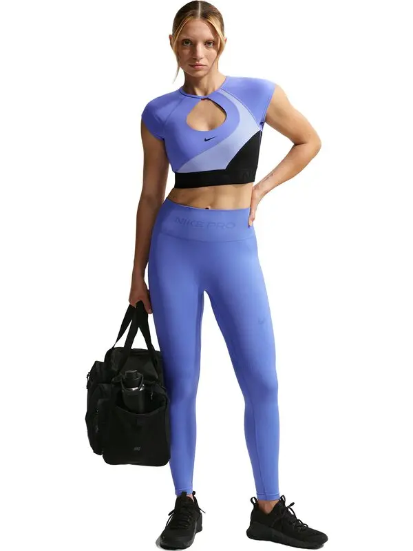 Nike Pro Seamless High-waisted 7/8 Leggings - Blue
