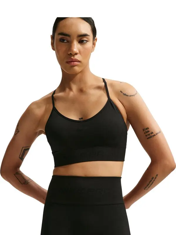 Nike Pro Seamless Dri-fit High-waisted 5" Biker Shorts - Black