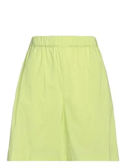 Liviana Conti Woven Solid Color Shorts - Green