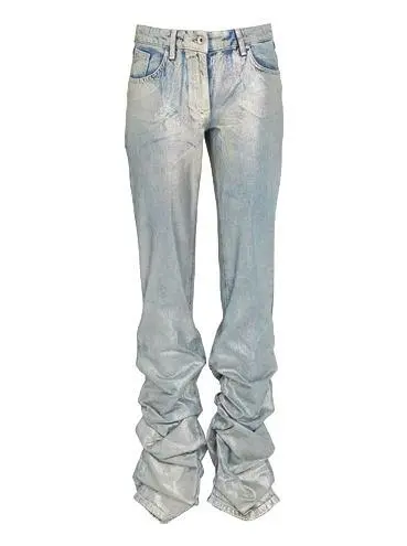 Patrizia Pepe Straight-leg Jeans With Metallic Detailing - Blue